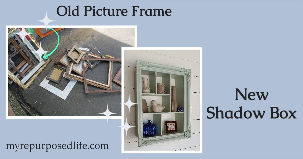 Picture Frame Shadow Box - My Repurposed Life®