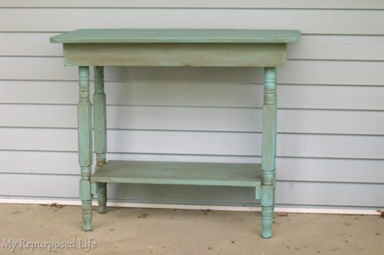 Repurposed Crib Legs Plus a Tabletop - My Repurposed Life®