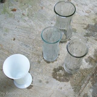 Spray Painting Glassware and Vases - My Repurposed Life®