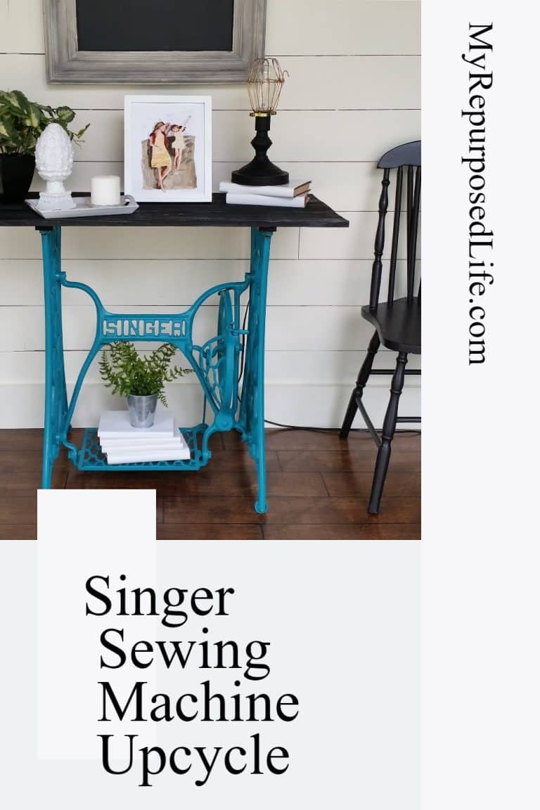 Repurposed Singer Sewing Machine Table | Easy Vintage Upcycle