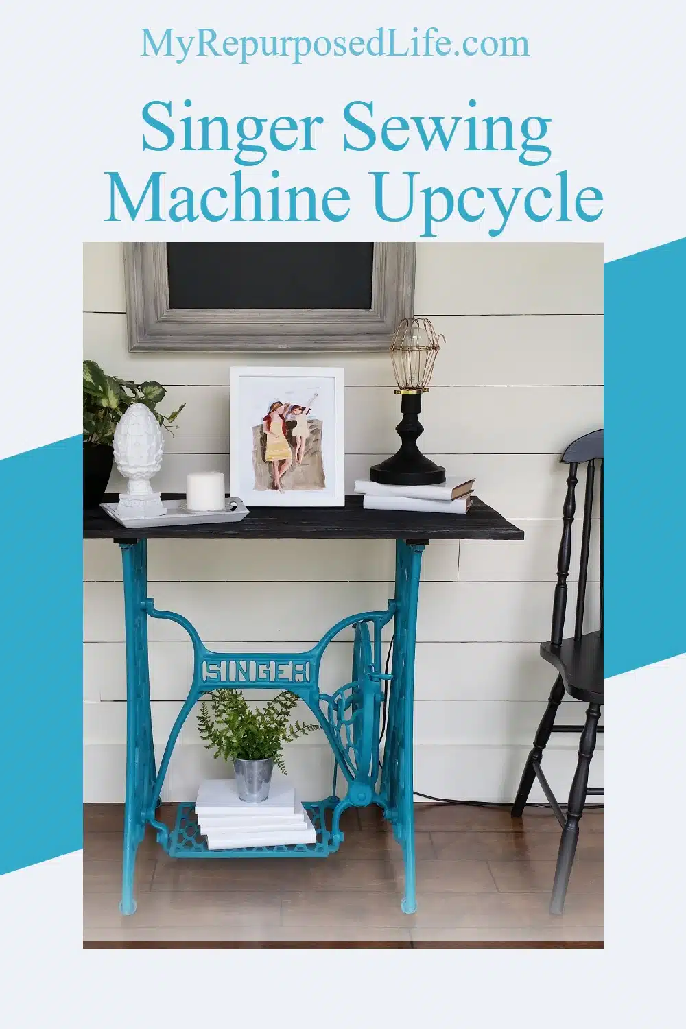 repurposed singer sewing machine