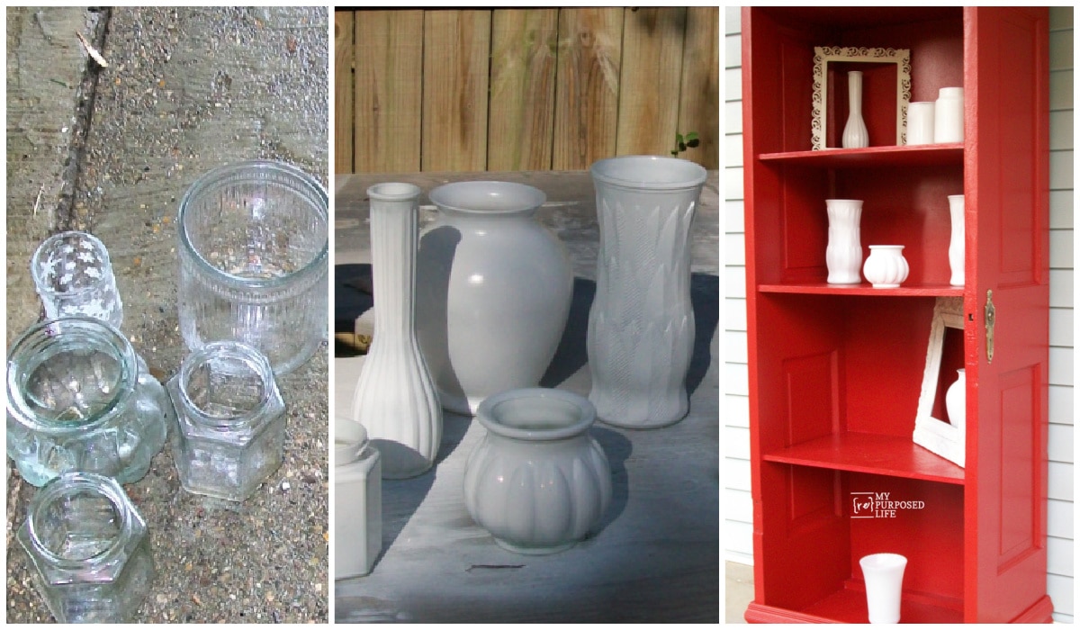 Spray Painting Glassware and Vases - My Repurposed Life®