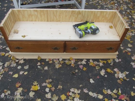 Repurposed Dresser Bench - My Repurposed Life®
