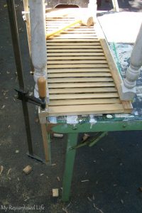 Shutter Garden Bench | Repurposed Bi-fold Door - My Repurposed Life®