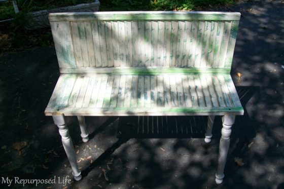 Shutter Garden Bench | Repurposed Bi-fold Door - My Repurposed Life®