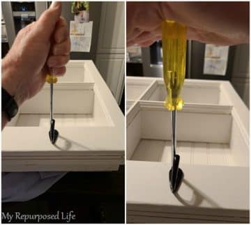 Shadow Box Hook Shelf | Repurposed Window - My Repurposed Life®