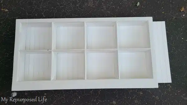 Shadow Box Hook Shelf | Repurposed Window - My Repurposed Life®