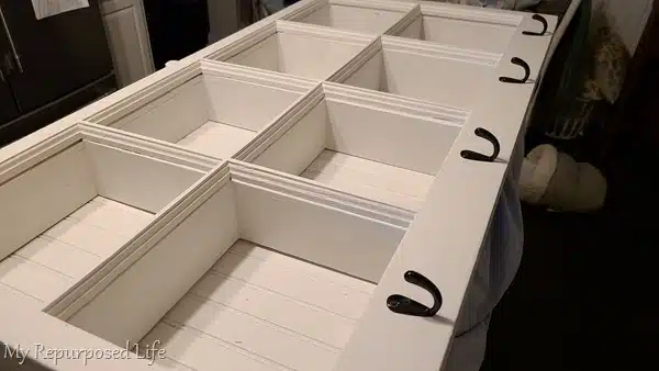 Shadow Box Hook Shelf | Repurposed Window - My Repurposed Life®