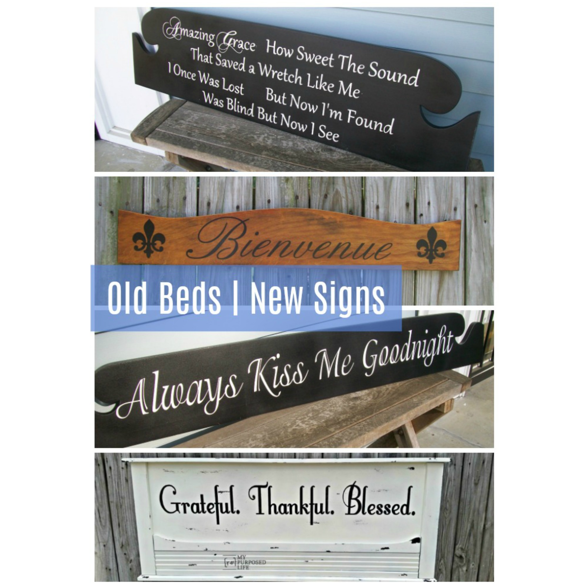 Old Beds | New Signs - My Repurposed Life®