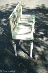 Shutter Garden Bench | Repurposed Bi-fold Door - My Repurposed Life®