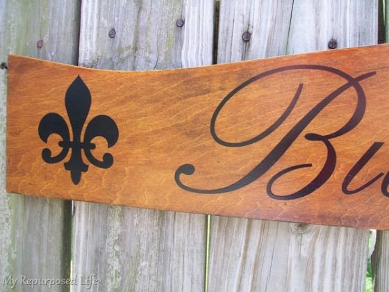 Repurposed Headboard Sign - My Repurposed Life®