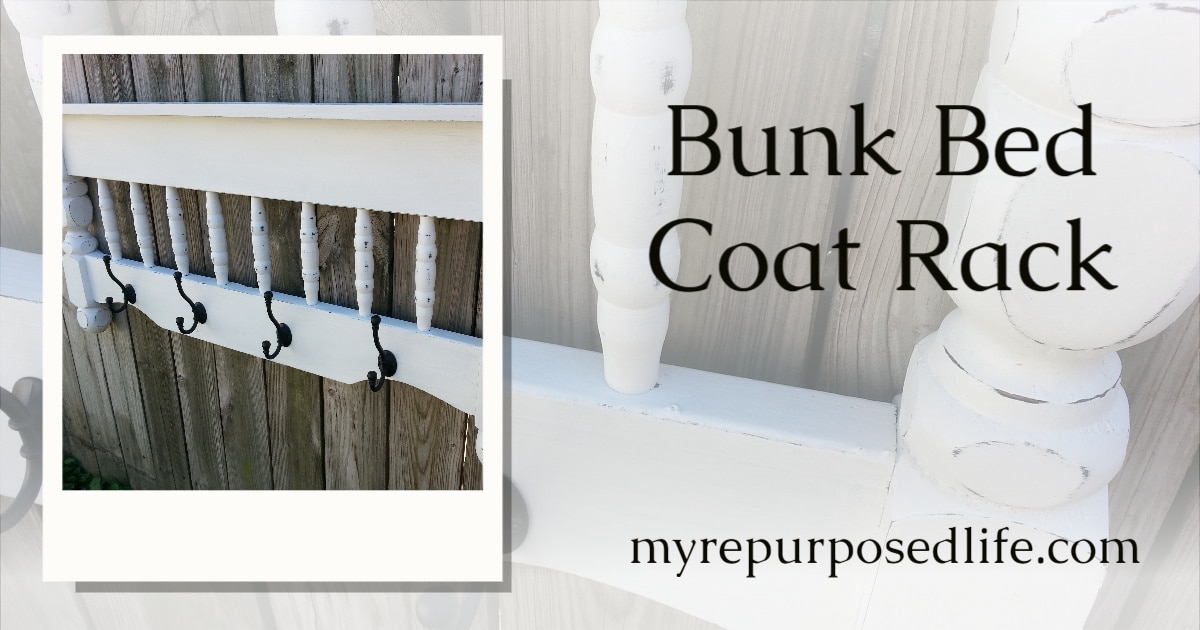DIY Coat Rack Repurposed Bunk Bed - My Repurposed Life®