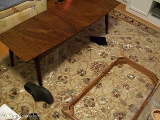 Vintage Coffee Table Makeover | How to replace a damaged table top - My ...