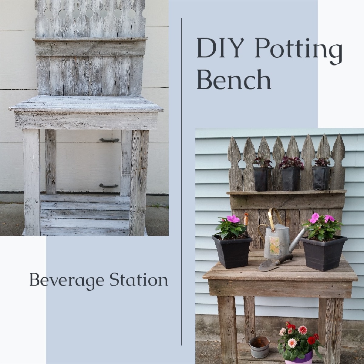 Reclaimed Wood Potting Bench