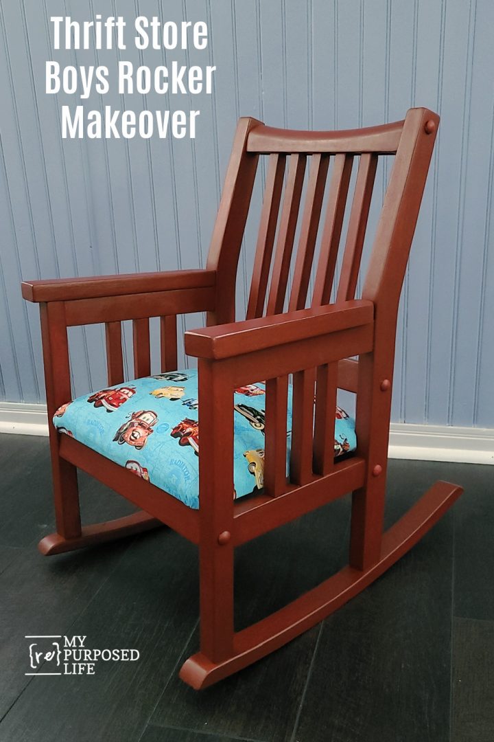 Boys Rocking Chair | Lightning McQueen - My Repurposed Life®