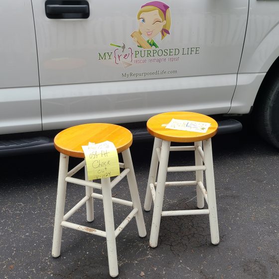 Bar Stool Makeover Easy Thrift Store Project - My Repurposed Life®