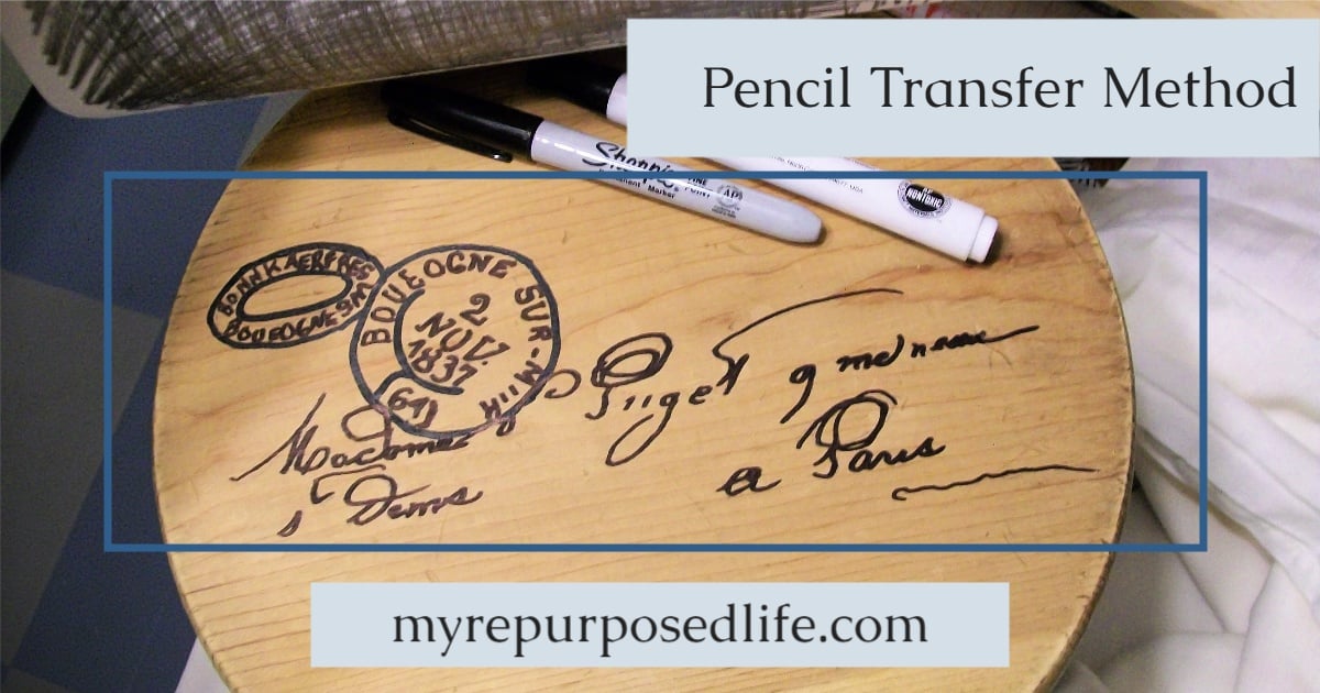 Pencil Transfer Method - My Repurposed Life®