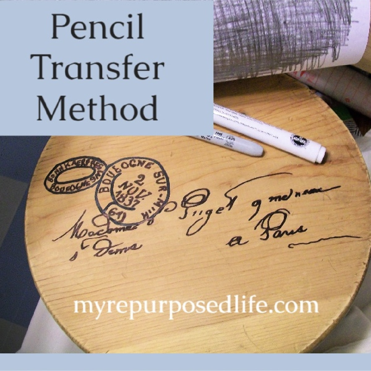 Pencil Transfer Method - My Repurposed Life®