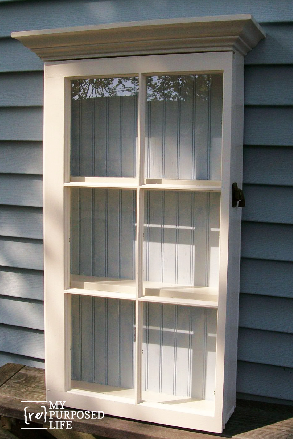 Repurposed window cabinet