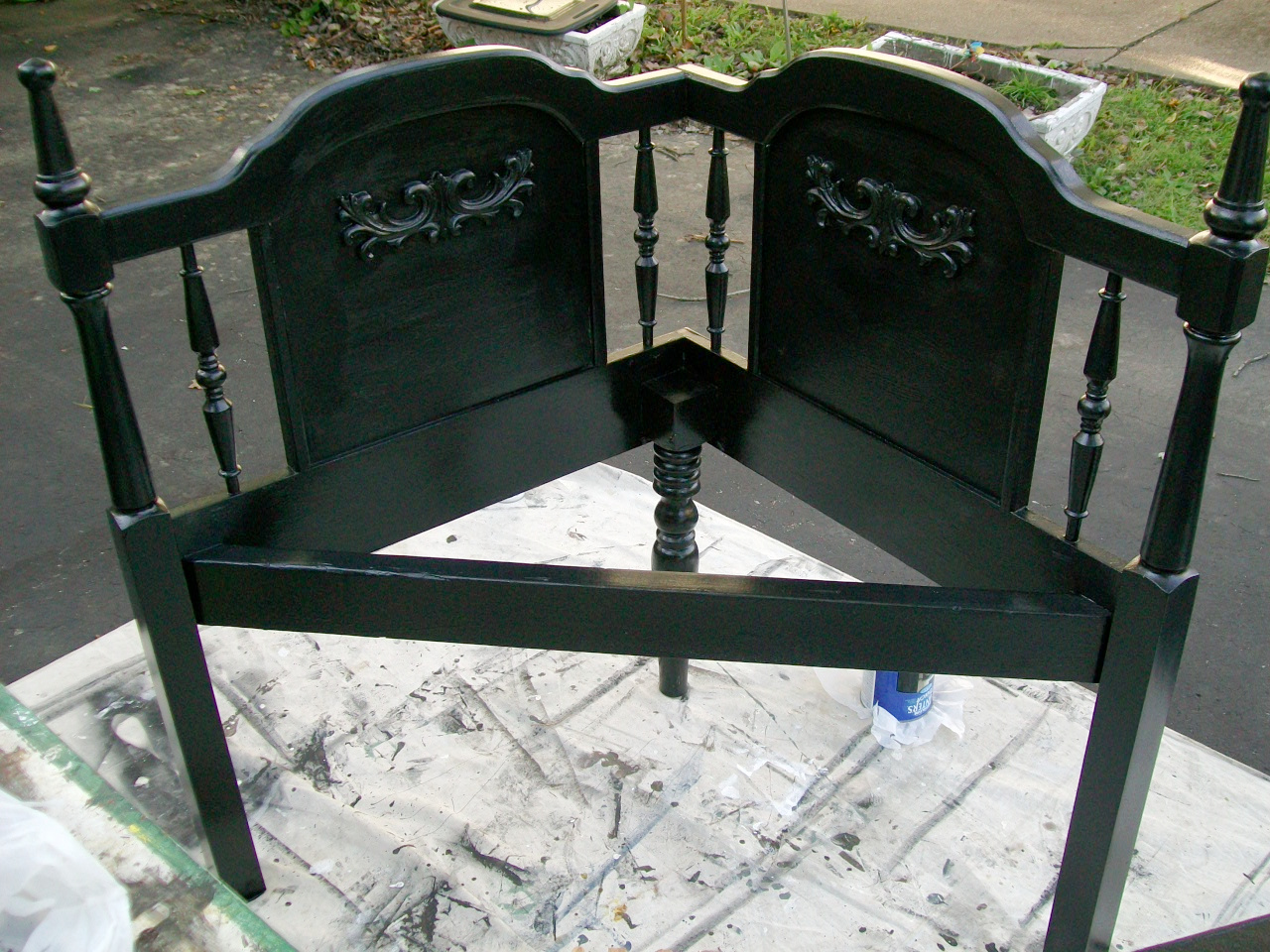 Corner Bench (headboard) - My Repurposed Life®