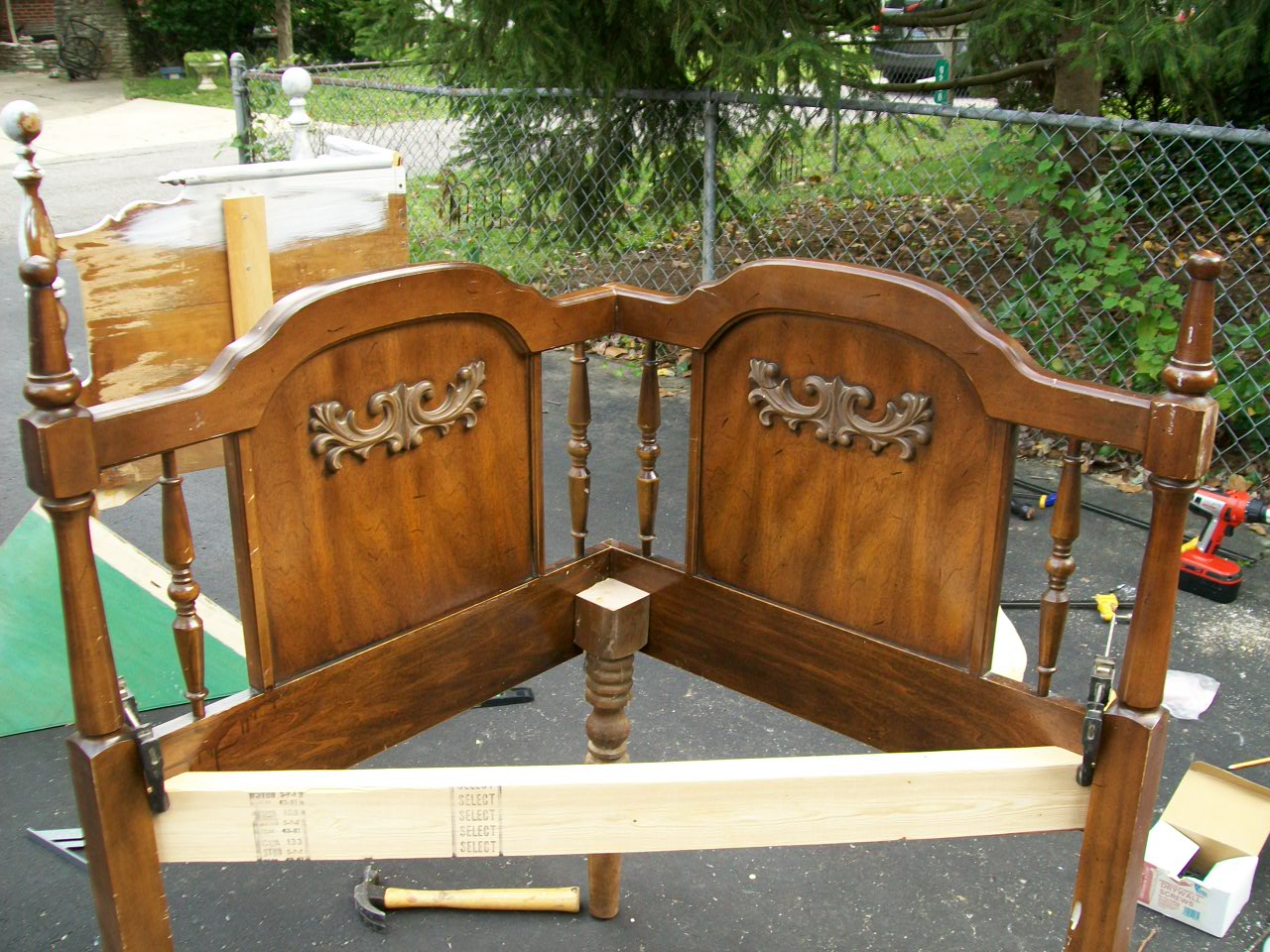Corner Bench (headboard) - My Repurposed Life®