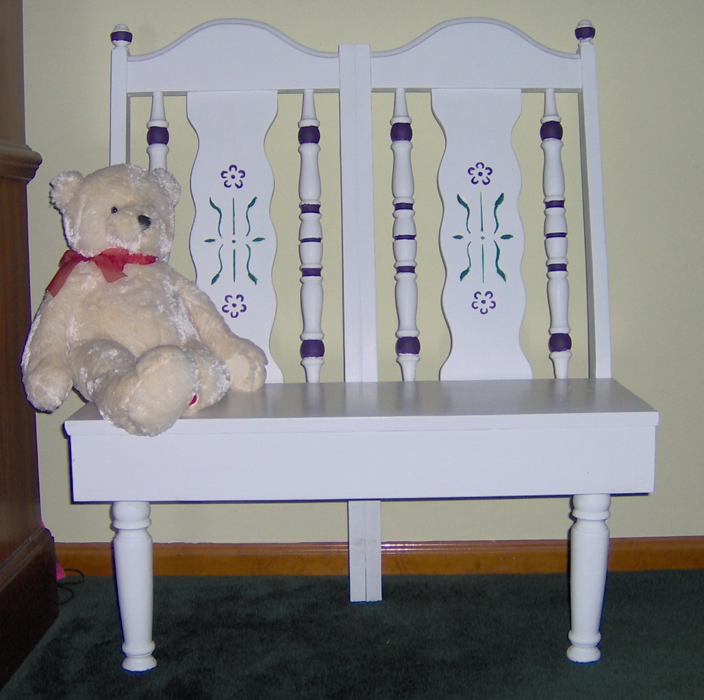 Two Old Chairs Turned Into the Sweetest Garden Bench