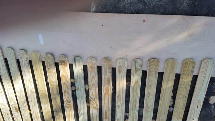 pickets and jig |DIY Picket Fence - My Repurposed Life®
