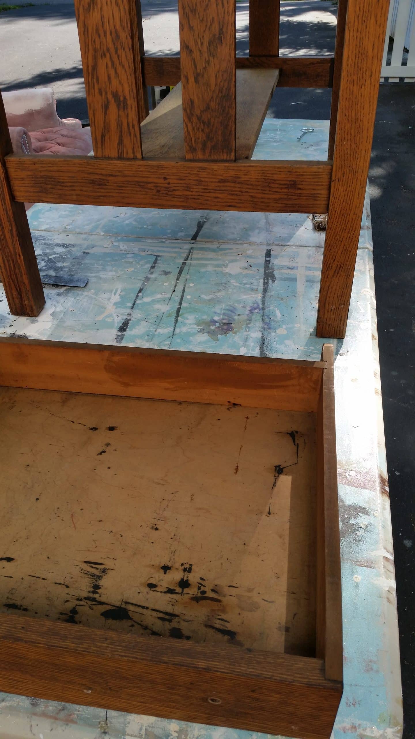 Library table makeover - My Repurposed Life®