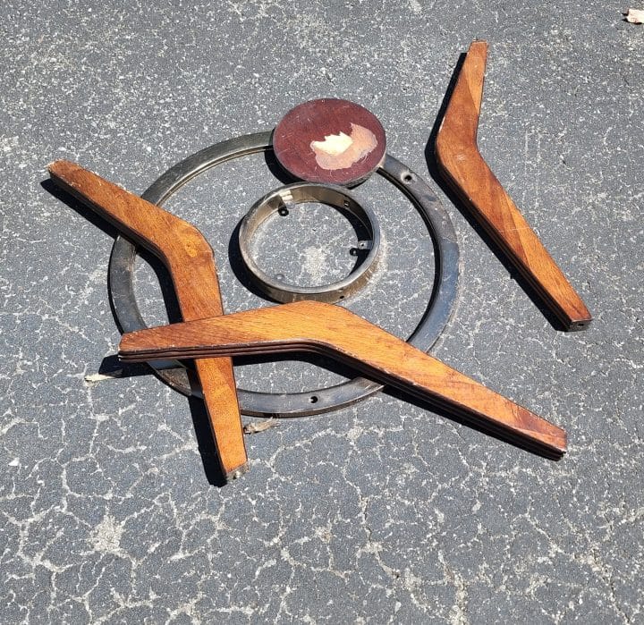 Three Legged Side Table Makeover With a Retro Spin - My Repurposed Life®