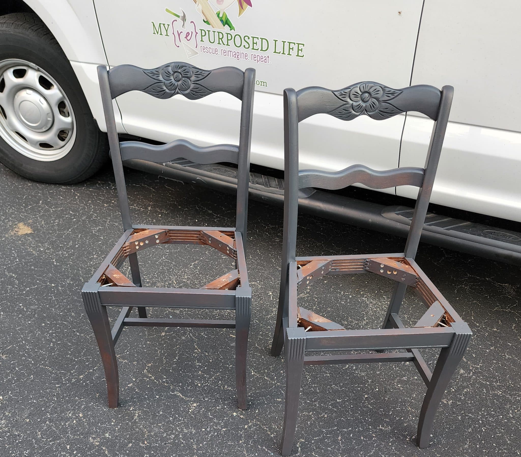 Makeover: Rose Back Chair | Paint and Upholstery - My Repurposed Life®