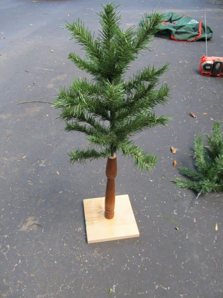 Upcycled Chair Spindles Christmas Tree