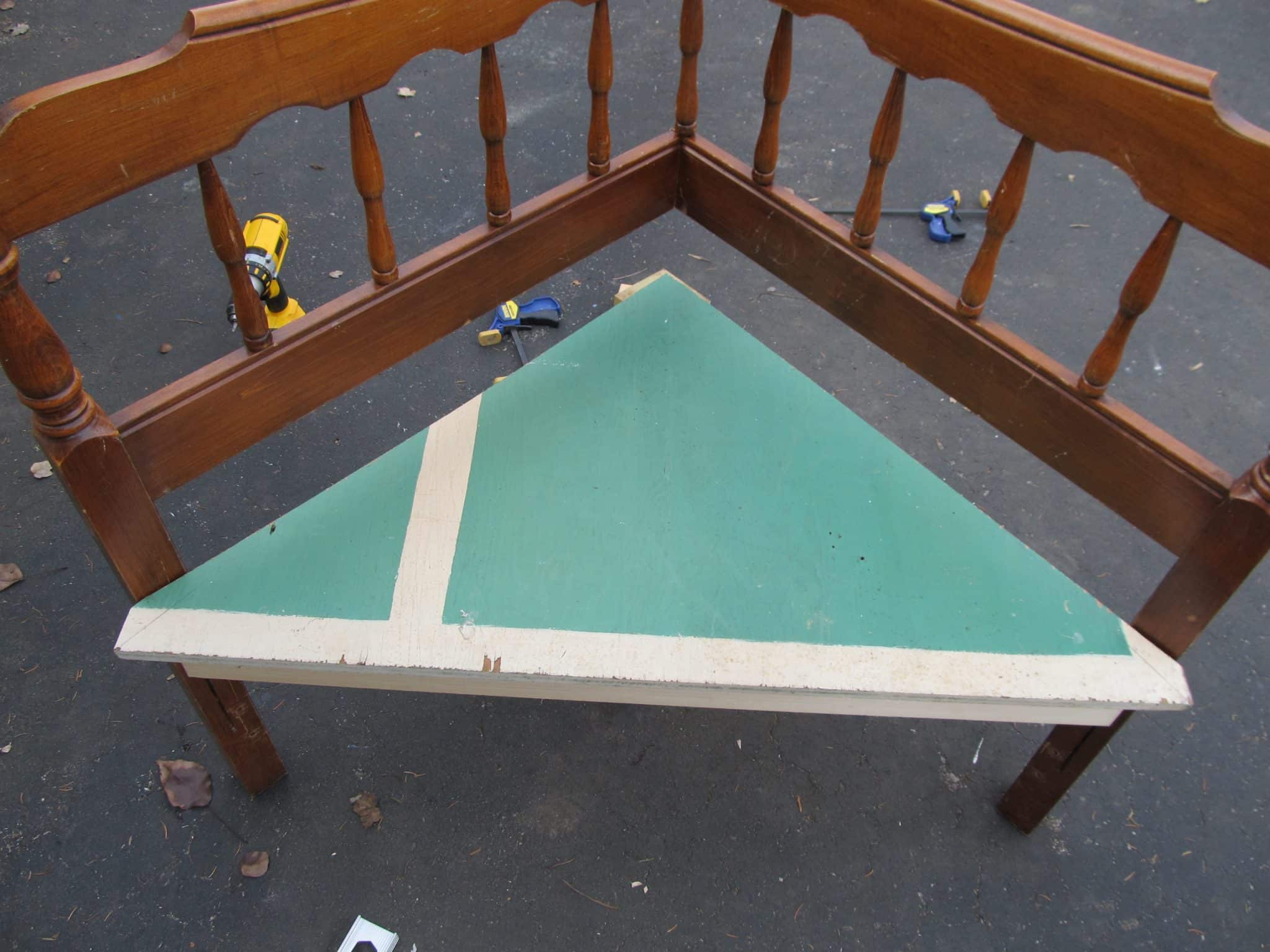 Headboard Corner Bench - My Repurposed Life®