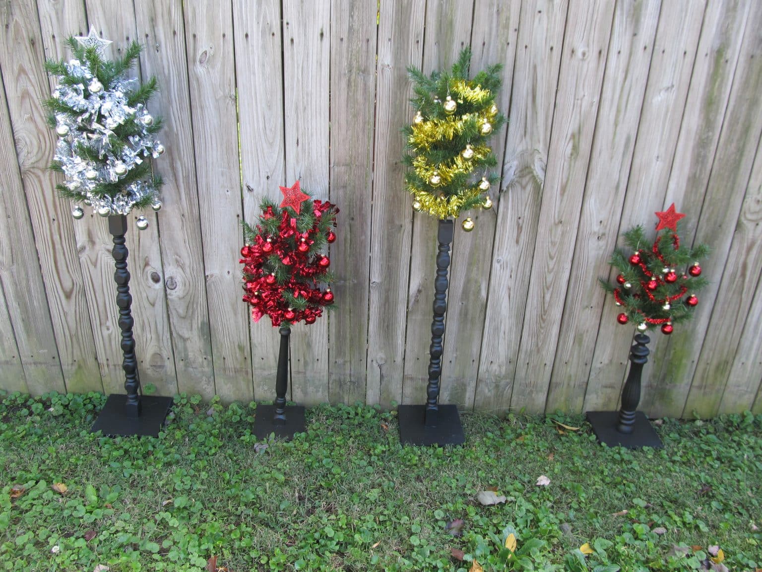 Upcycled Chair Spindles Christmas Tree