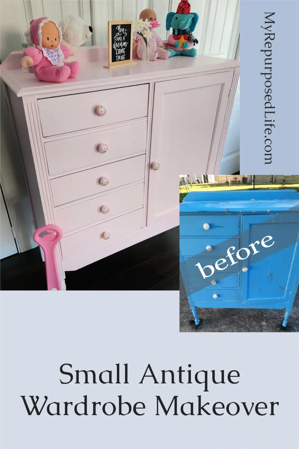 Antique Wardrobe Makeover - My Repurposed Life®