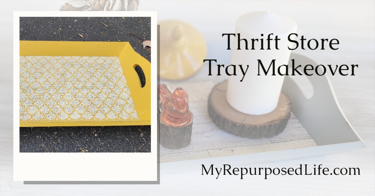 Easy Thrift Store Tray Makeover - My Repurposed Life®