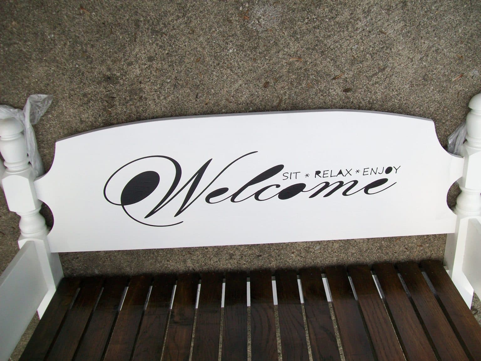 Stenciled Bench - My Repurposed Life®