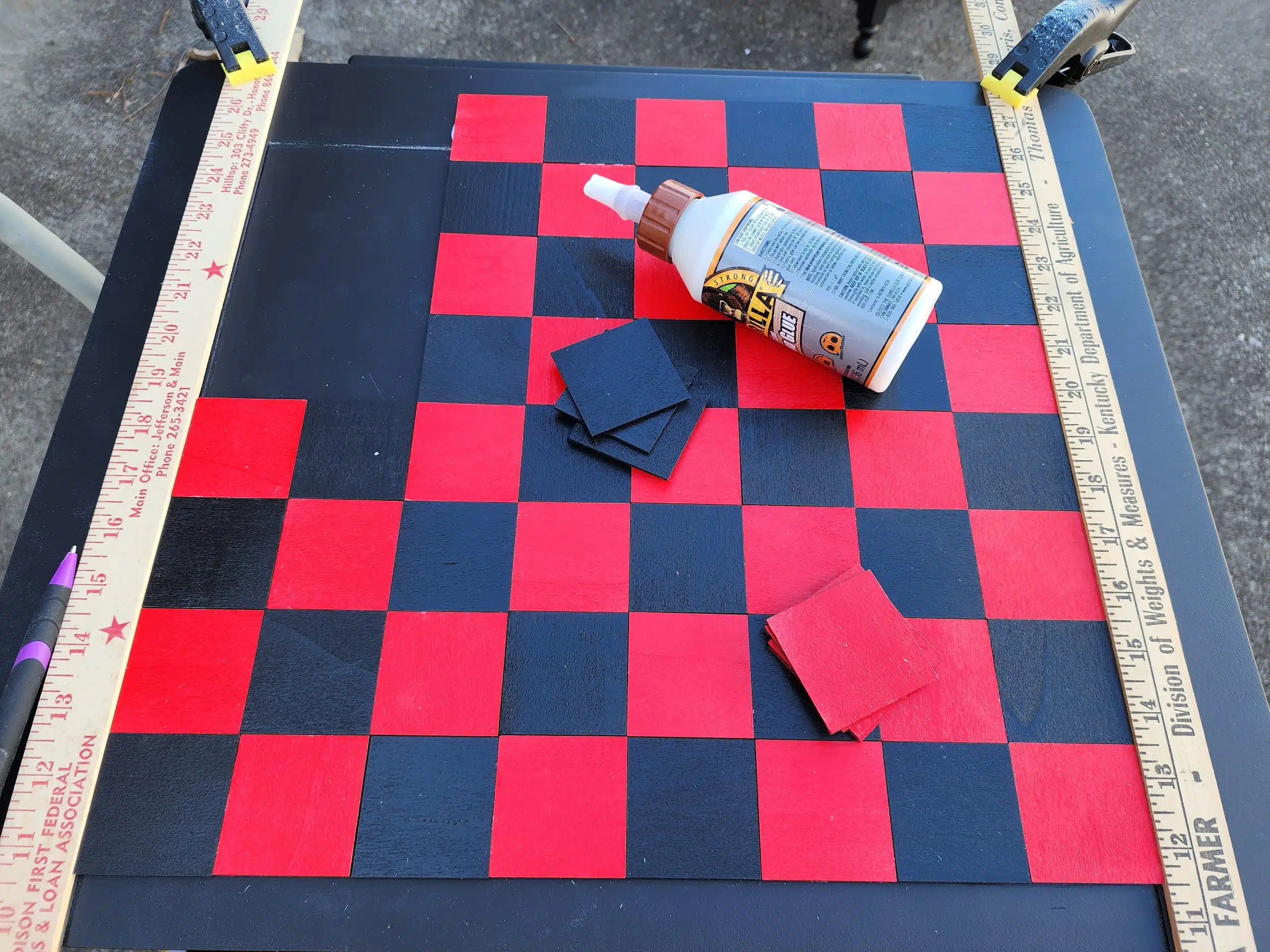 Checkerboard Game Table | Upcycled Nightstand - My Repurposed Life®