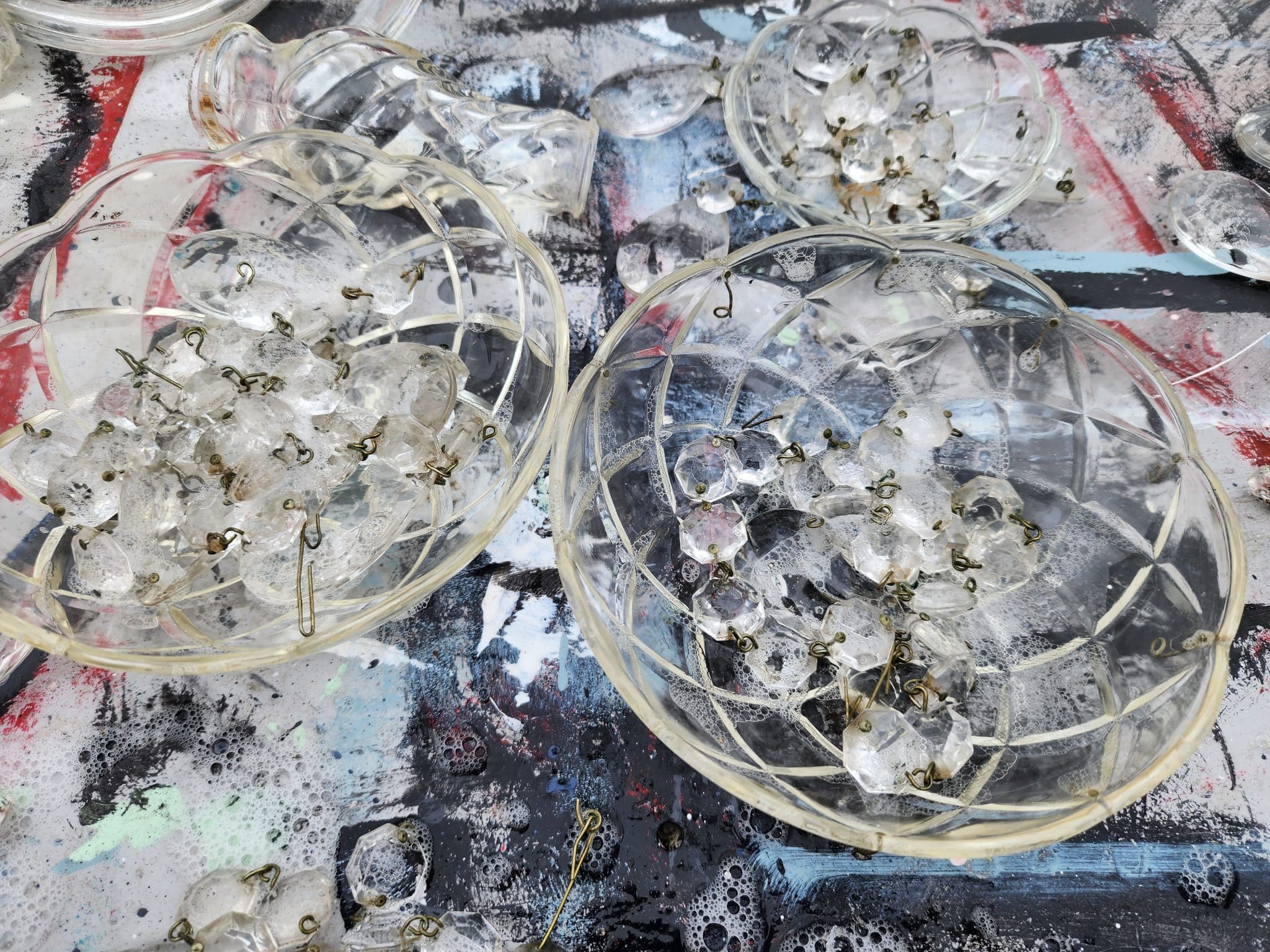 Upcycled Glass Chandelier - My Repurposed Life®