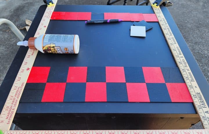 Checkerboard Game Table | Upcycled Nightstand - My Repurposed Life®