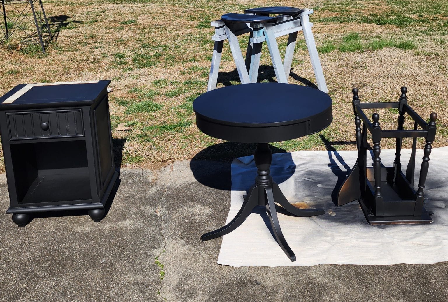 Checkerboard Game Table | Upcycled Nightstand - My Repurposed Life®