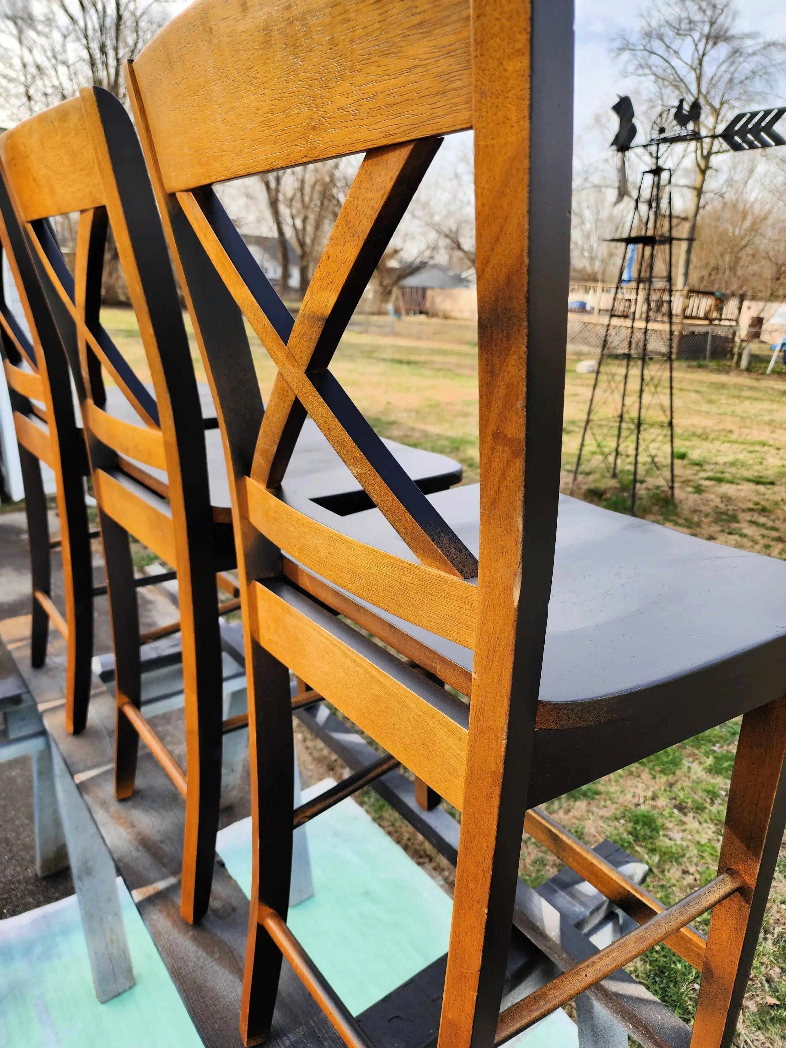 Solid Wood X Back Counter Stools - My Repurposed Life®