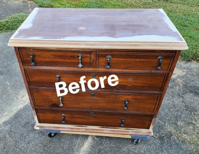 Furniture Transfer Updates Ugly Nightstand - My Repurposed Life®