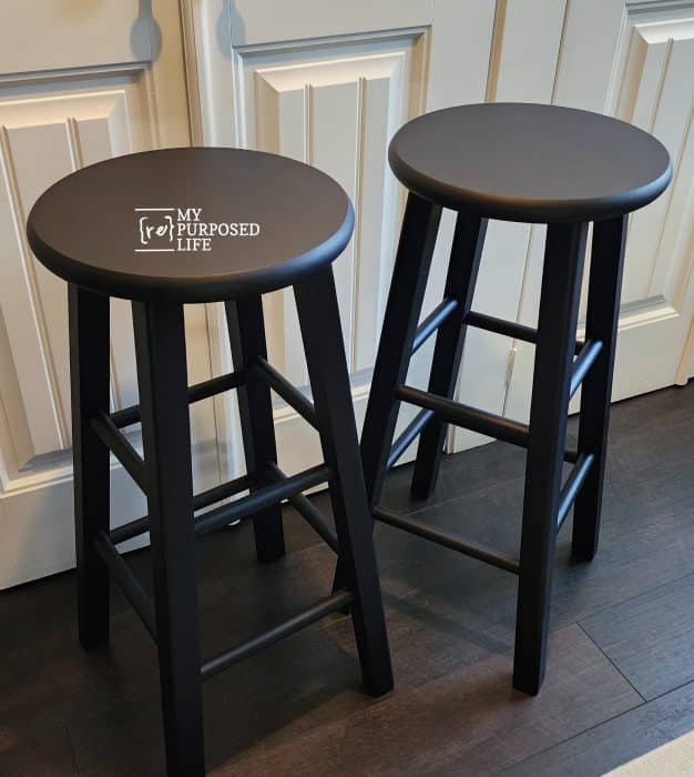 Bar Stools Into Nightstands: The How And Why - My Repurposed Life®