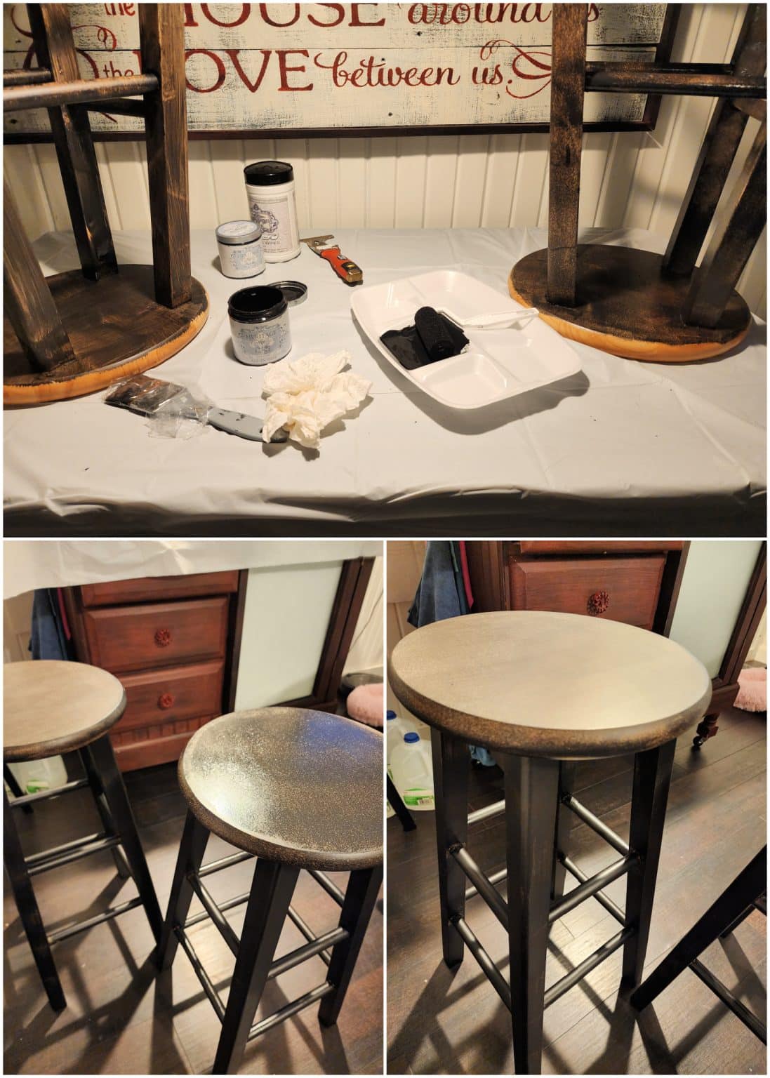 Bar Stools Into Nightstands: The How And Why - My Repurposed Life®
