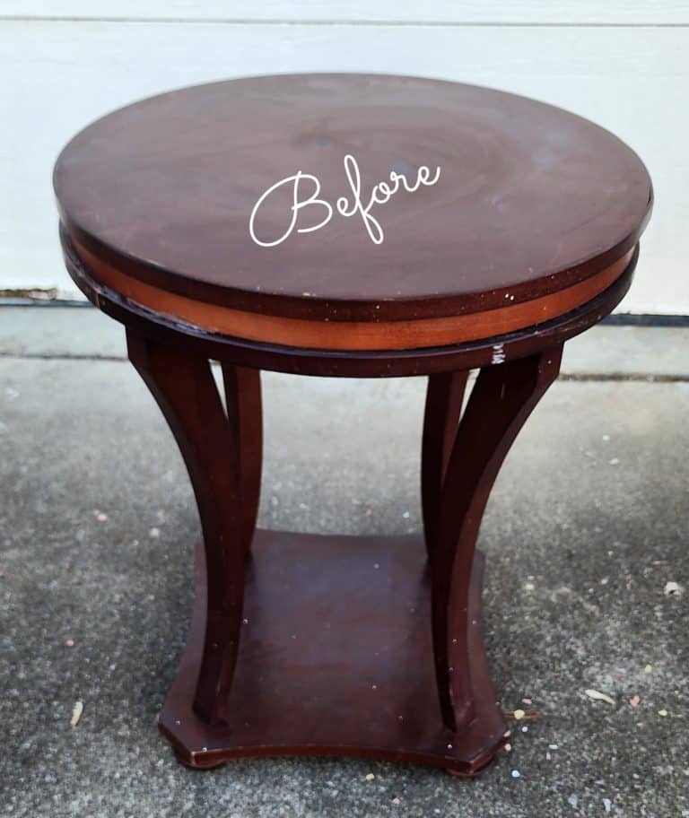 Round Side Table Makeover - My Repurposed Life®