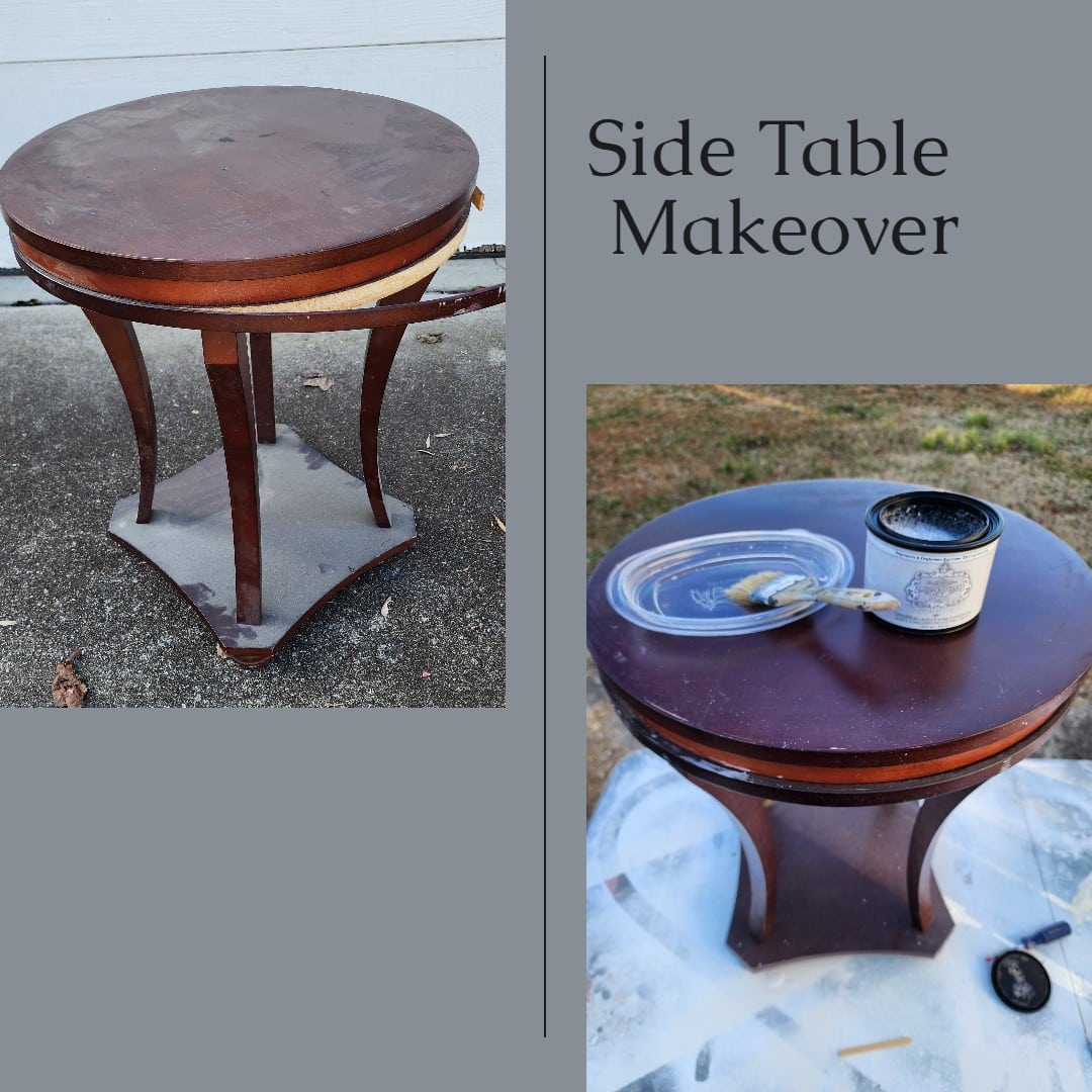 Round Side Table Makeover - My Repurposed Life®