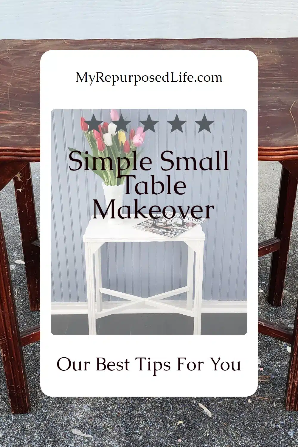Simple Small Table Makeover - My Repurposed Life®