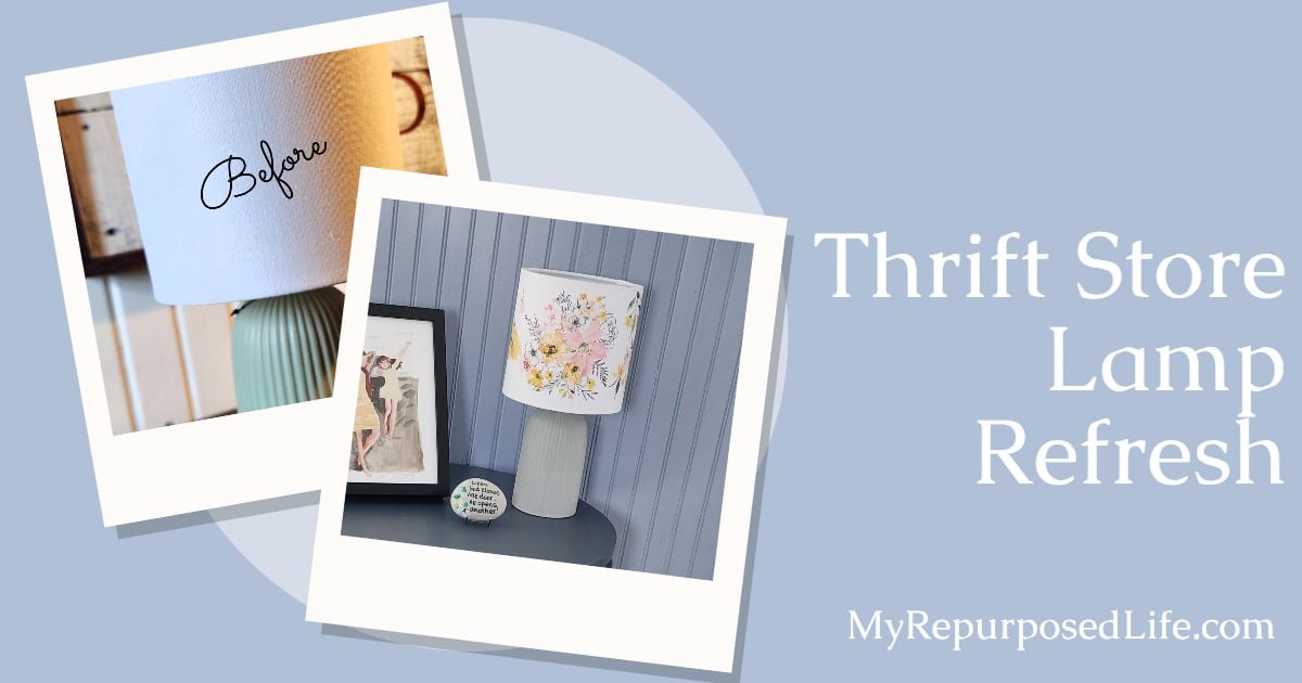 Thrift Store Lamp Refresh - My Repurposed Life®
