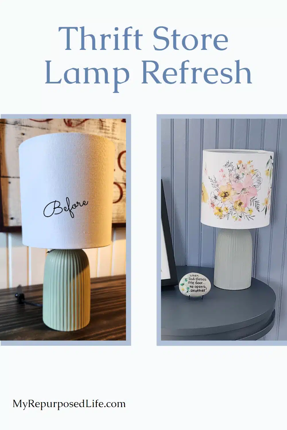 Thrift Store Lamp Refresh - My Repurposed Life®