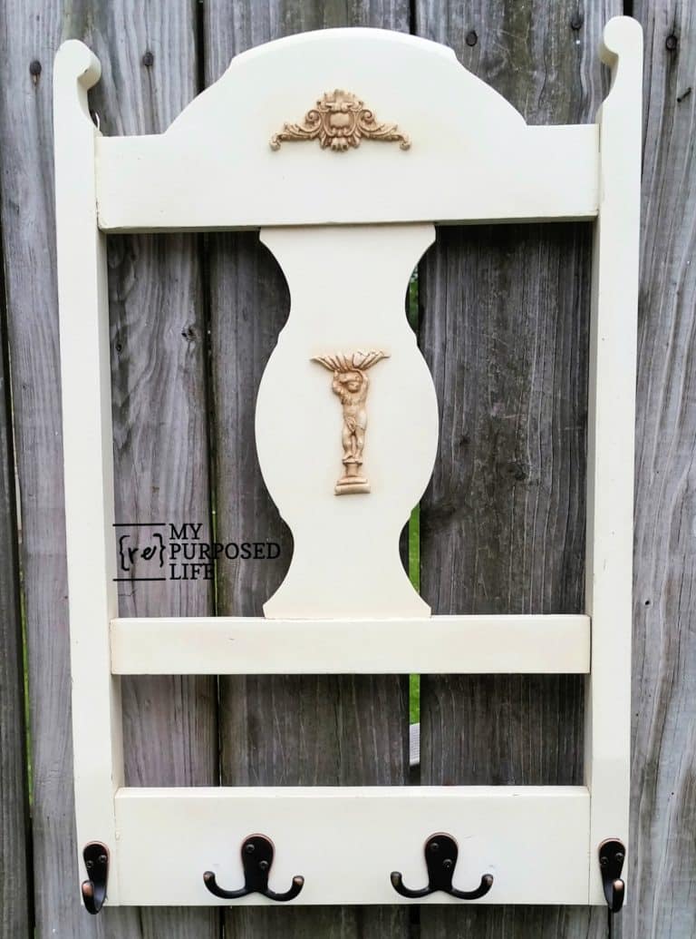 Repurposed Chair Back Coat Rack - My Repurposed Life®